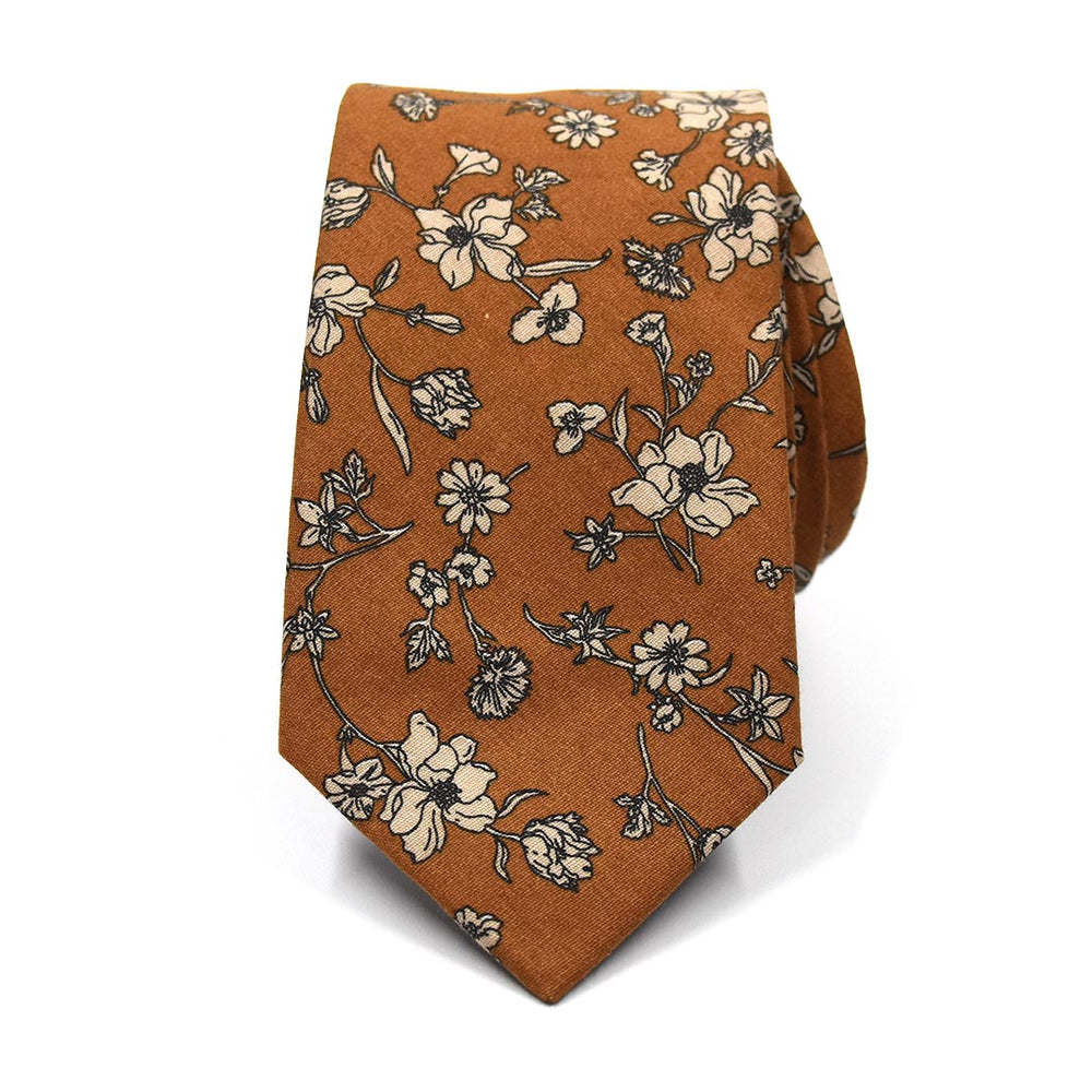 Floral Brown Tie | Art of the Gentlemen