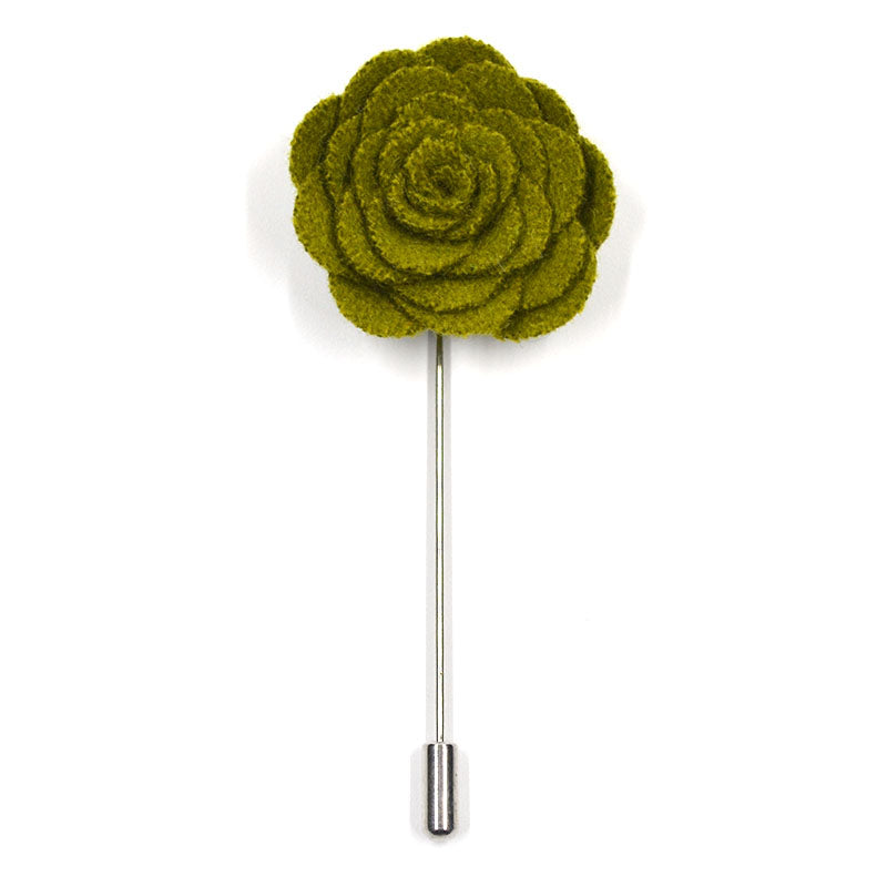 Lapel Pin - Floral Forest Green - Art of The Gentleman
